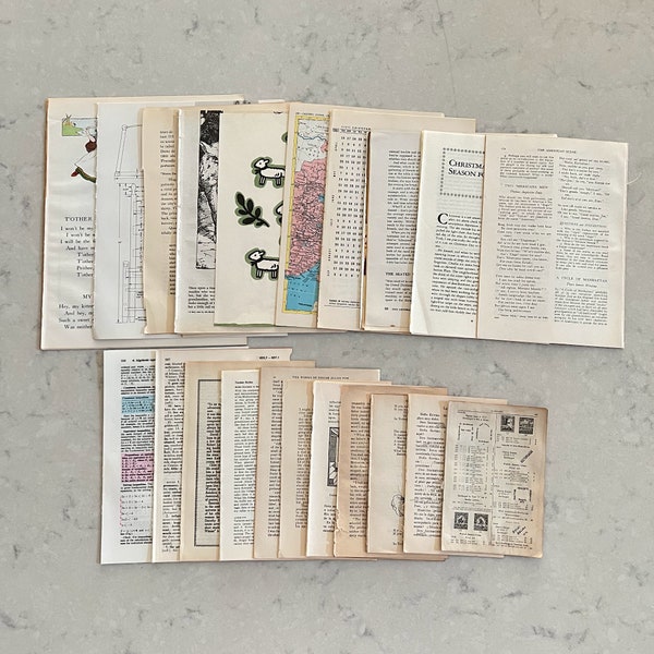 Book Page Collage - Etsy