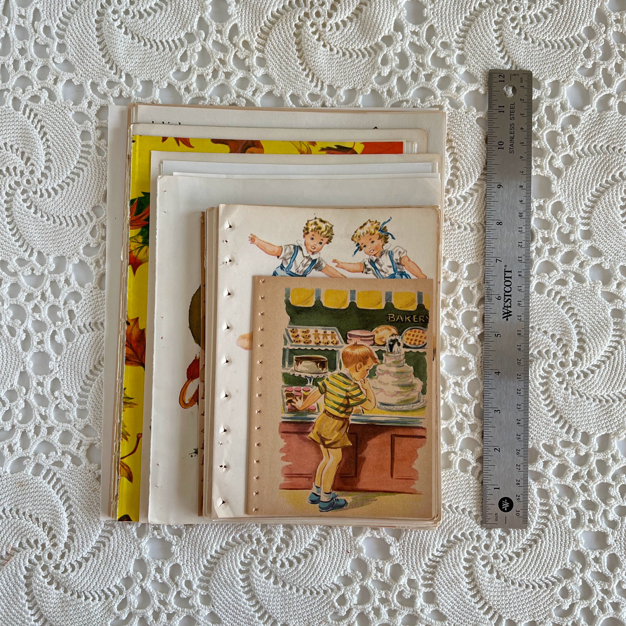 Vintage Illustrated Children's Book Pages: Assorted Ephemera Pack - Etsy