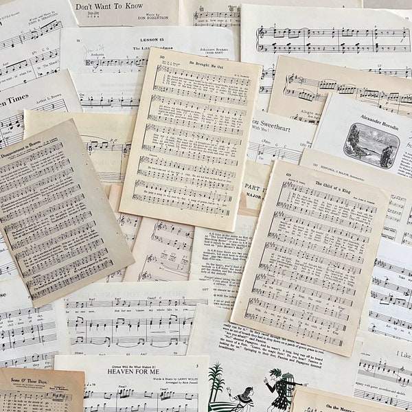 Vintage Hymnal Sheet Music - Etsy