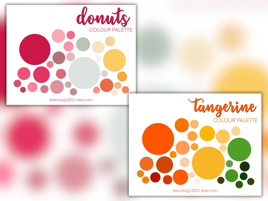 Colour Palettes for Digital Planning, Goodnotes Stickers, Procreate ...