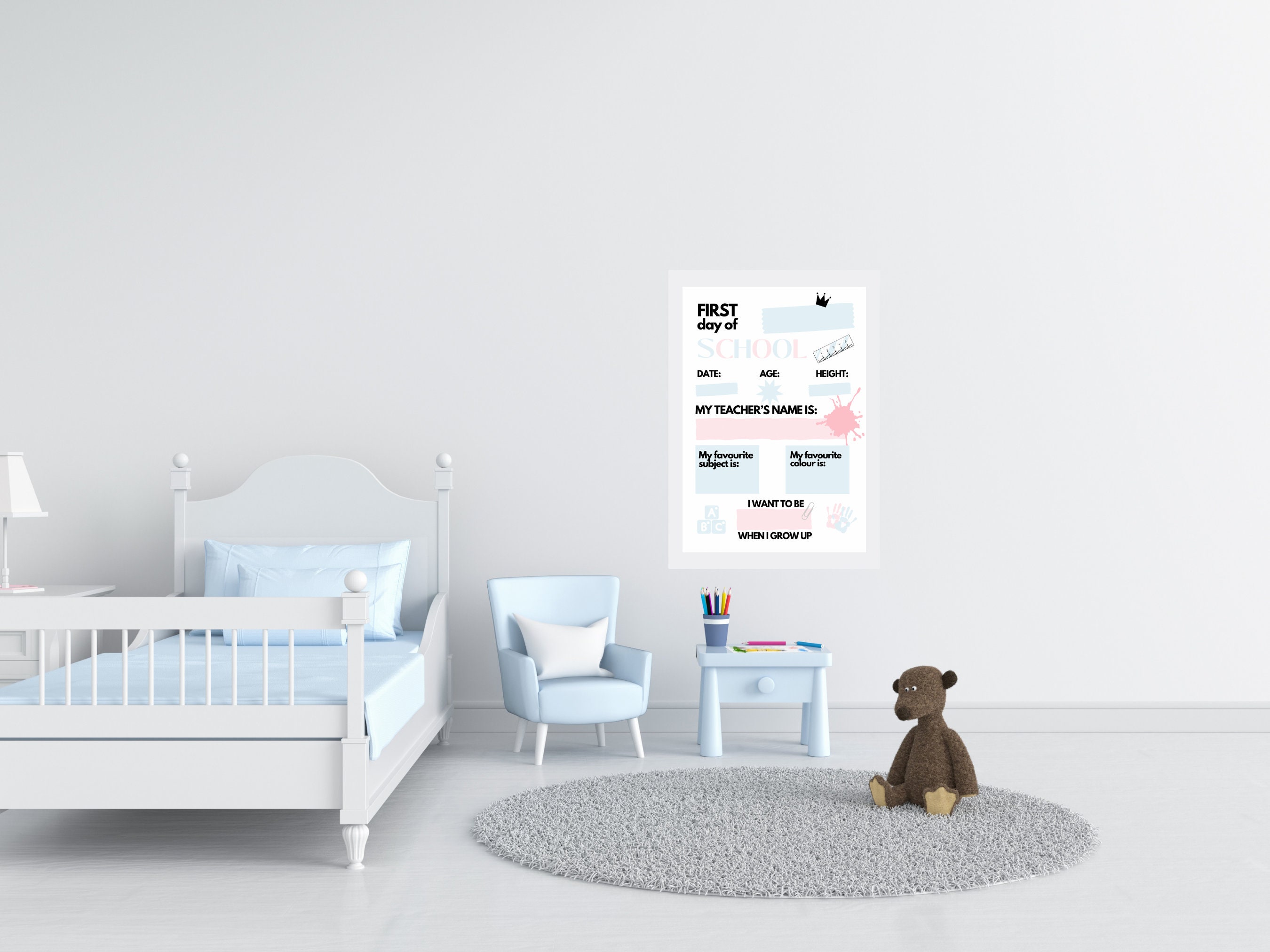 First Day of School Digital Download, Personalised Kids School ...