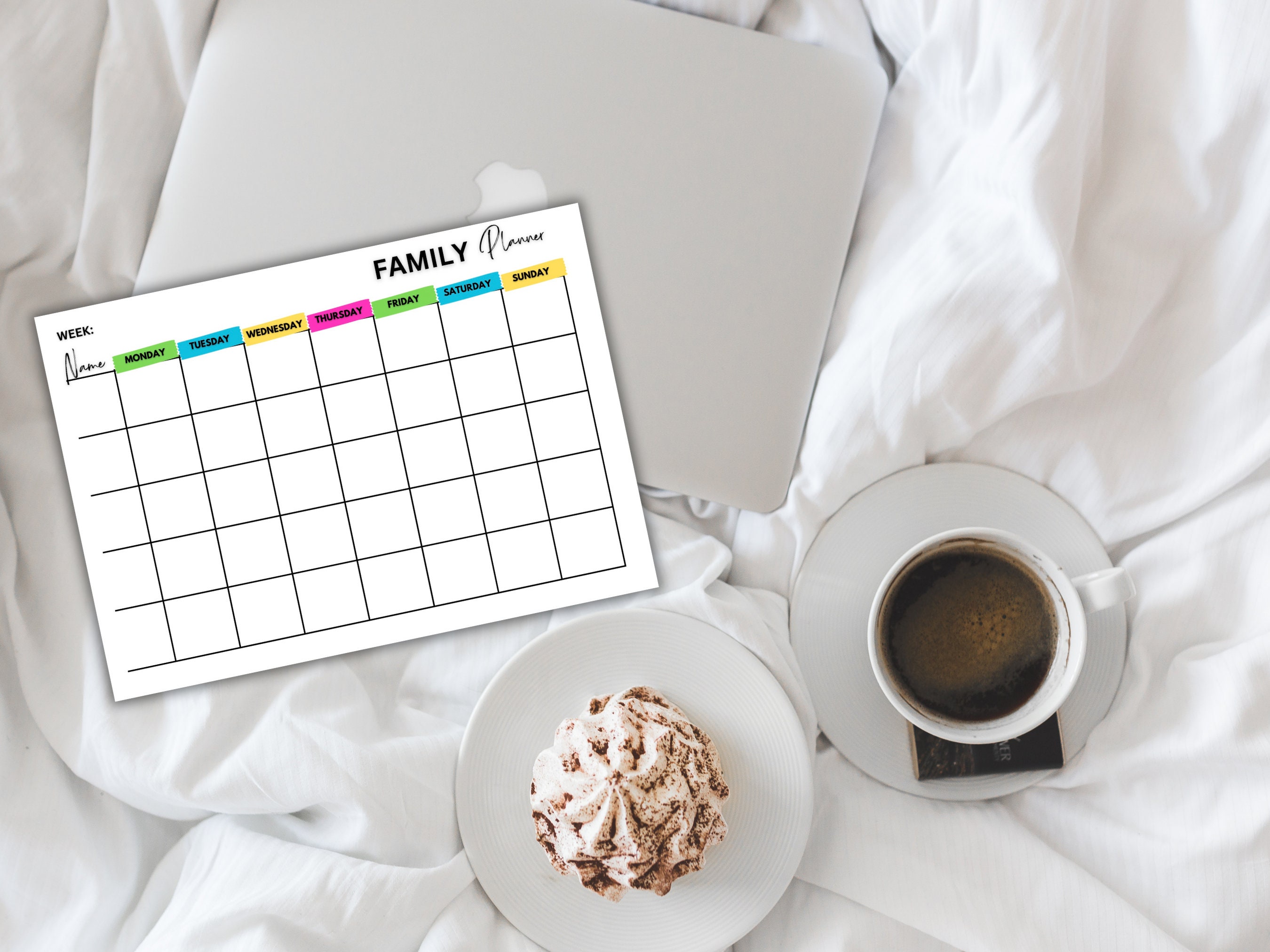 Weekly Family Planner Printable Daily Schedule Student Chore - Etsy