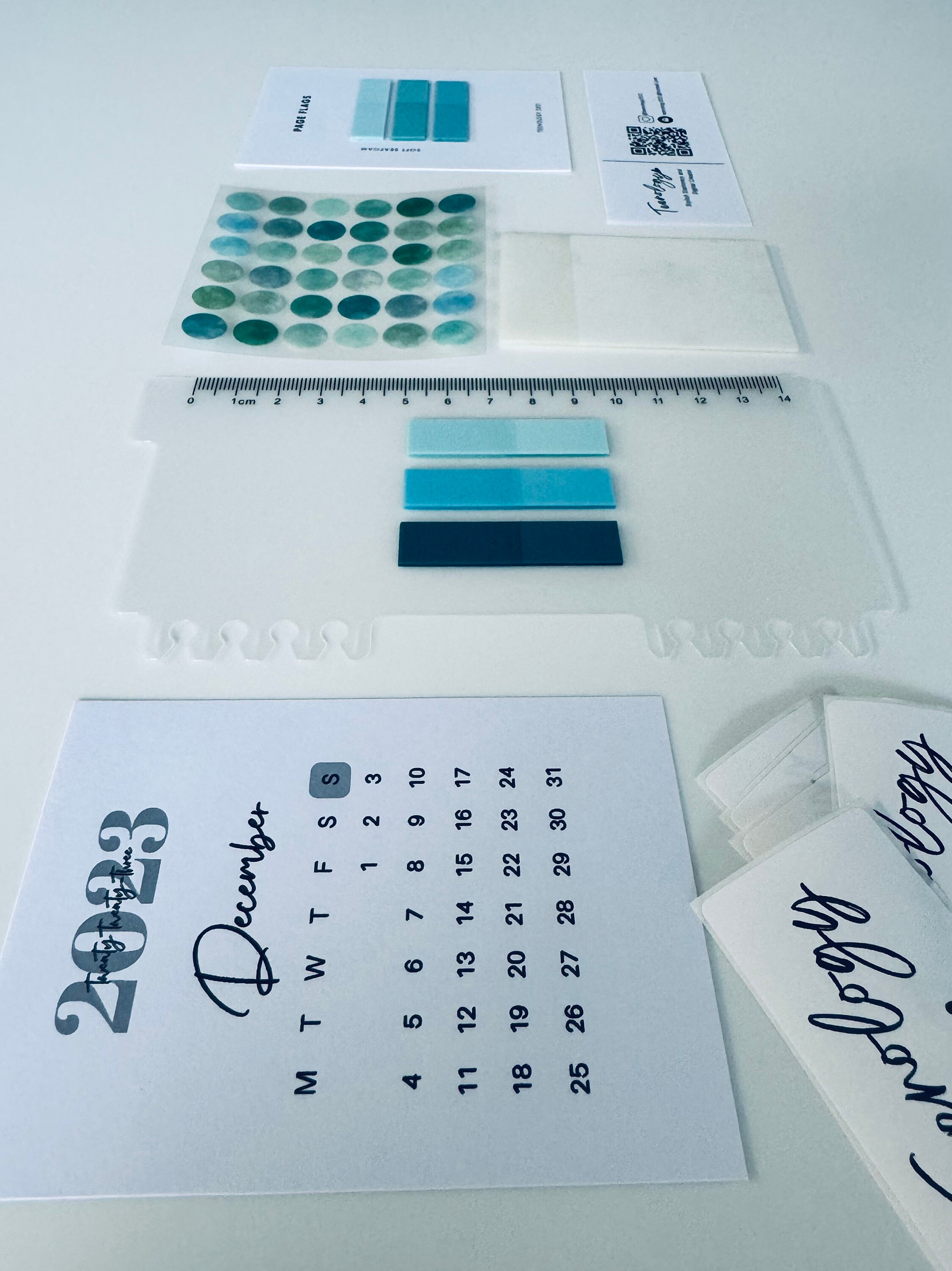 Transparent Ruler, 14cm Planner Ruler, Sticky Tab Ruler, Notebook ...