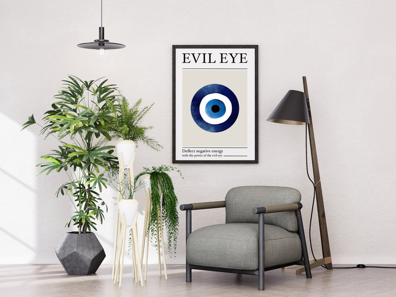 Evil Eye Printable Poster, Digital Exhibition Poster, Protection Symbol ...