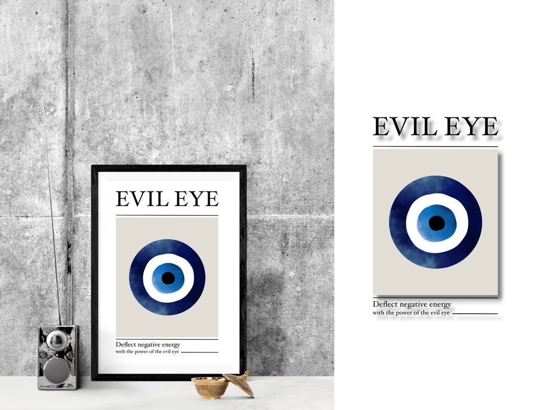 Evil Eye Printable Poster, Digital Exhibition Poster, Protection Symbol ...