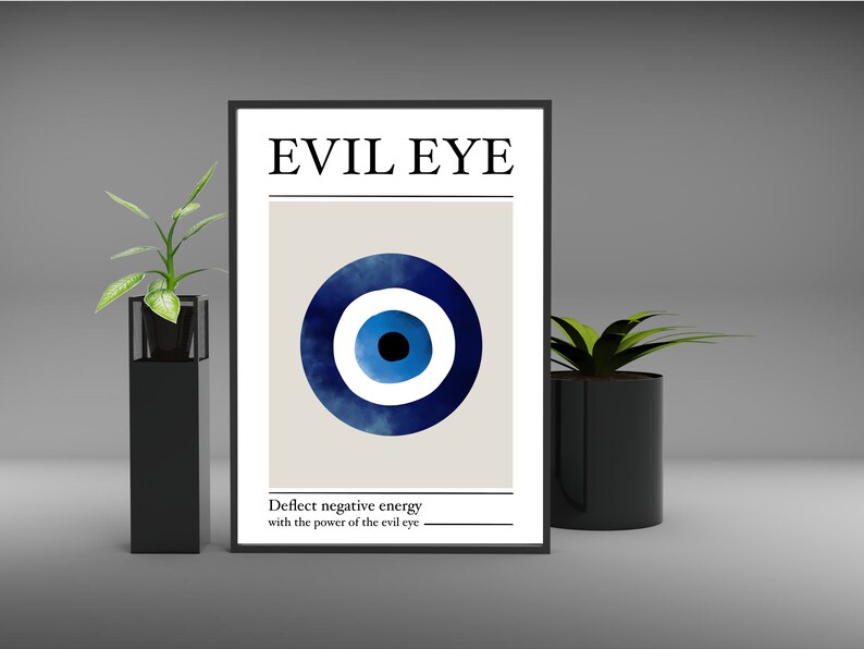 Evil Eye Printable Poster, Digital Exhibition Poster, Protection Symbol ...