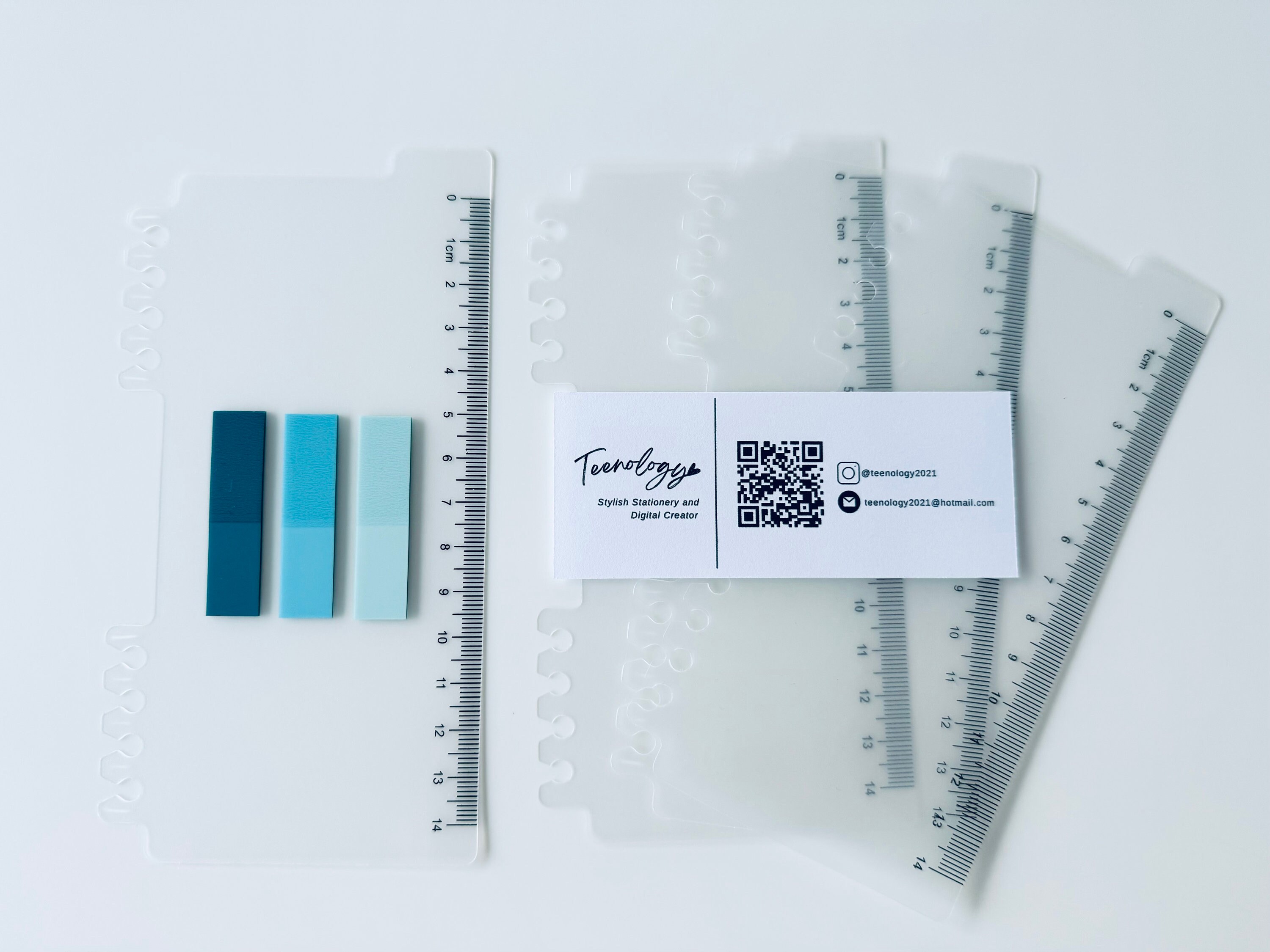 Transparent Ruler, 14cm Planner Ruler, Sticky Tab Ruler, Notebook ...