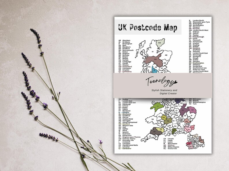 UK Postcode Map and Sales Tracker, Small Business Sales Record, Colour ...