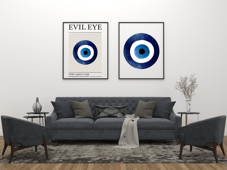 Evil Eye Printable Poster, Digital Exhibition Poster, Protection Symbol ...