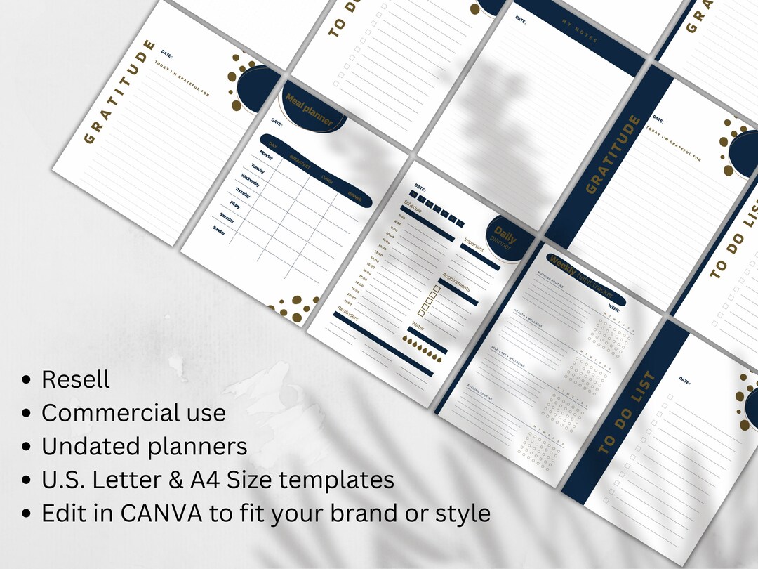 PLR Resell Digital Planner Template Bundle Commercial Use Editable and ...