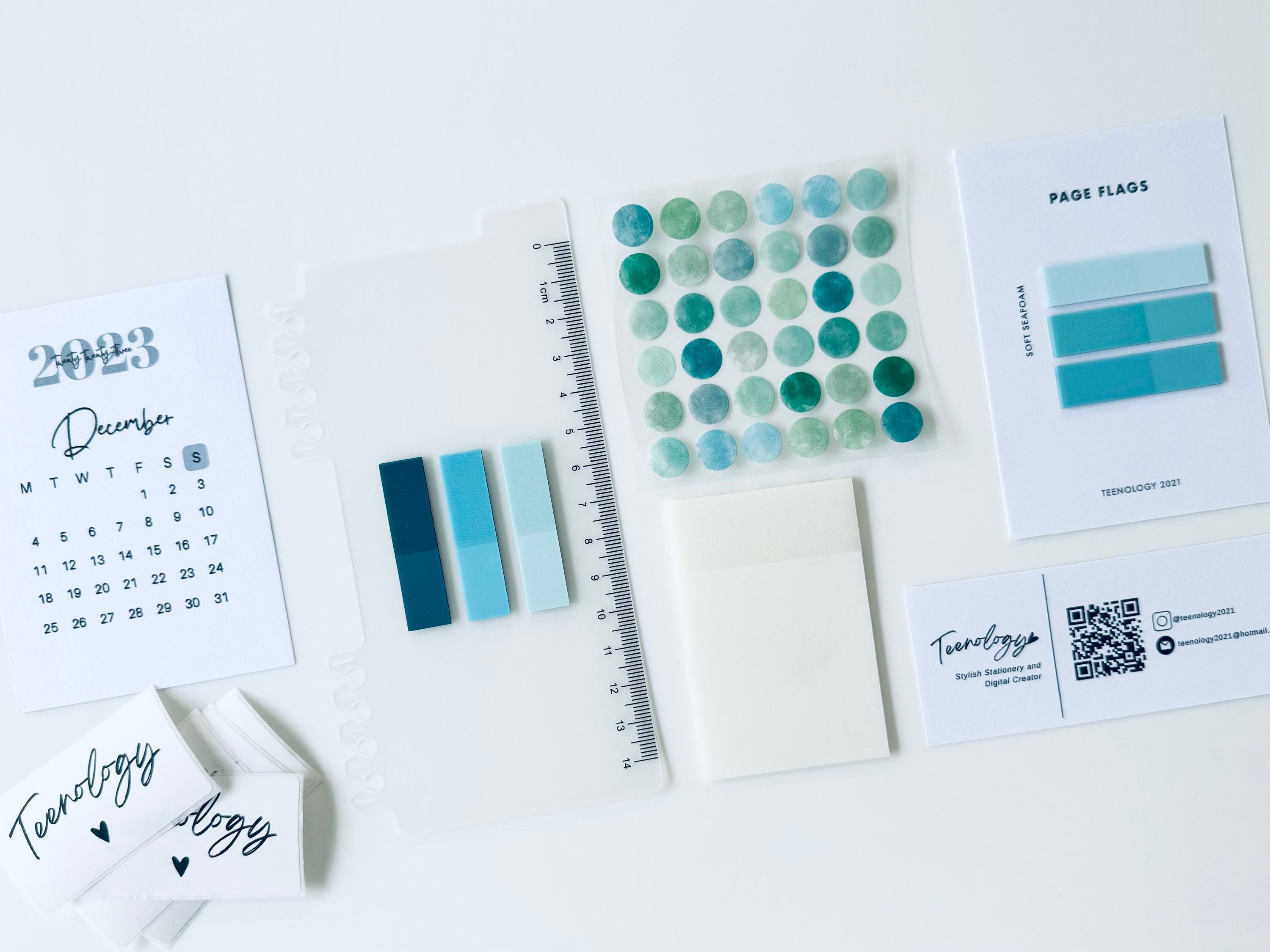 Transparent Ruler, 14cm Planner Ruler, Sticky Tab Ruler, Notebook ...