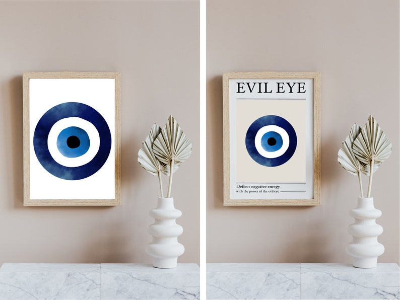 Evil Eye Printable Poster, Digital Exhibition Poster, Protection Symbol ...