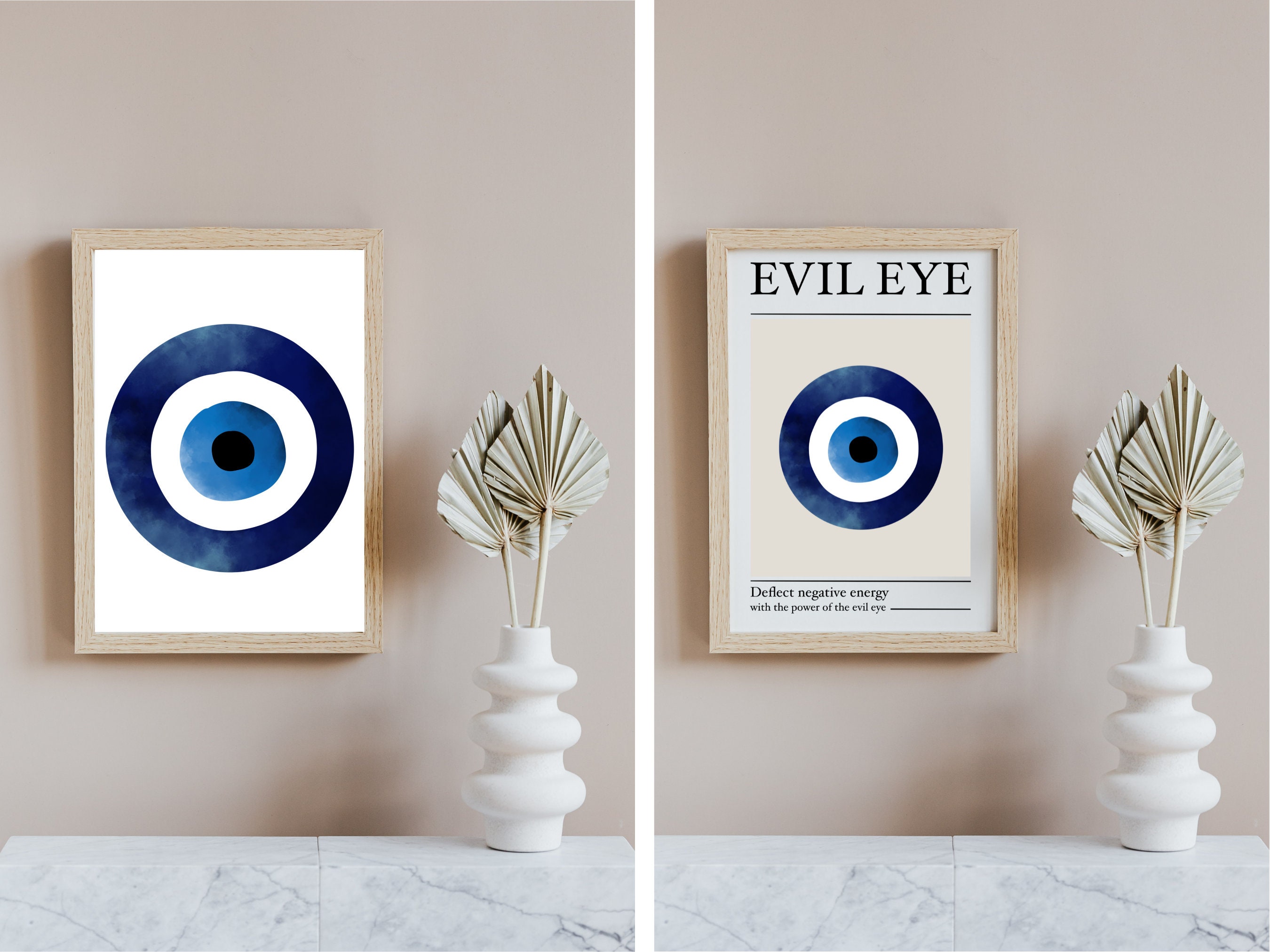 Evil Eye Printable Poster, Digital Exhibition Poster, Protection Symbol, Teenage Trend, Nazar ...