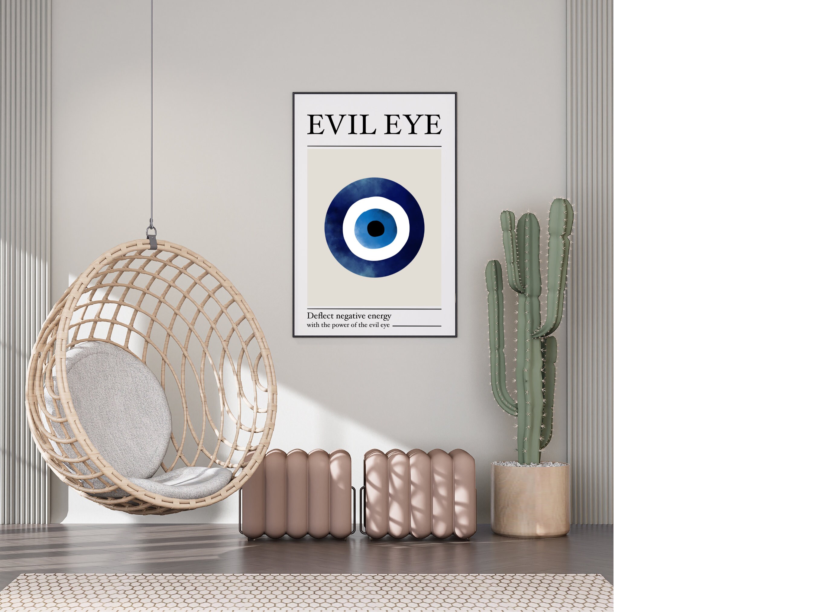 Evil Eye Printable Poster, Digital Exhibition Poster, Protection Symbol ...
