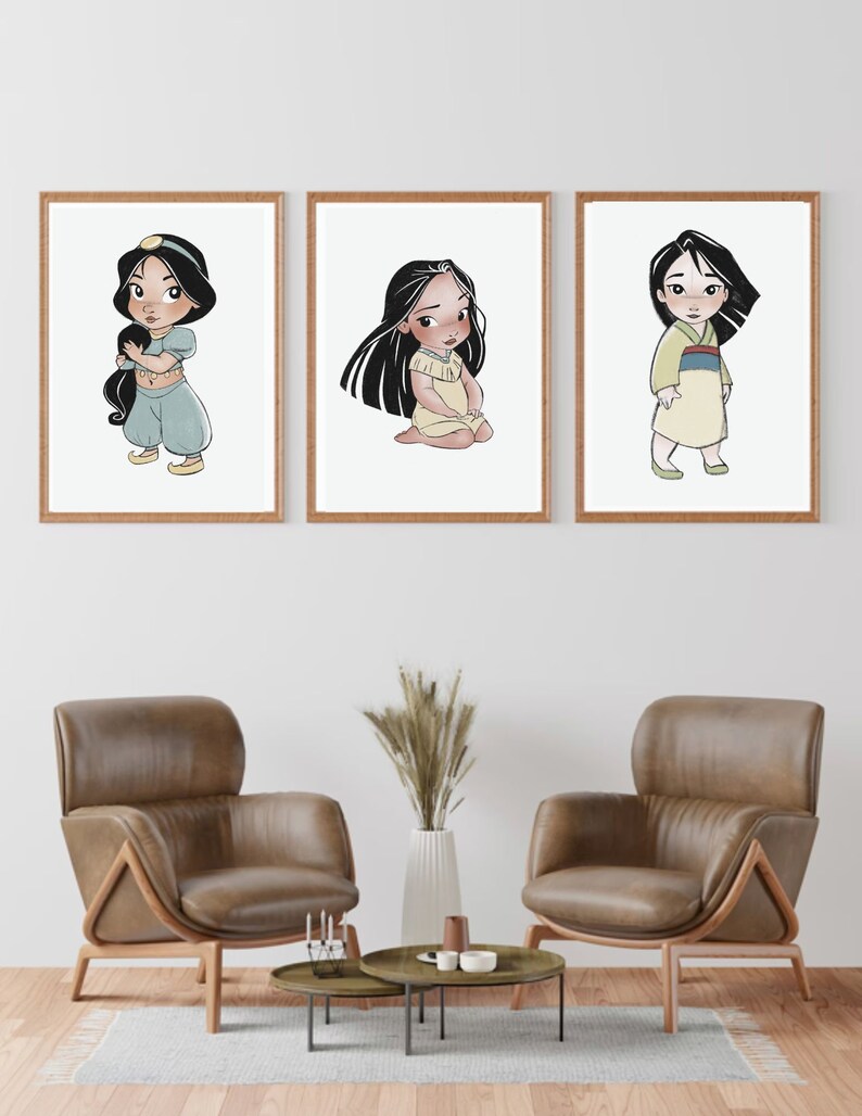 Baby Mulan, Princess Nursery Art (digital Download) - Etsy