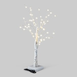 Easter Light up Tree Mini Birch Easter Tree LED Birch Tree White Mini ...