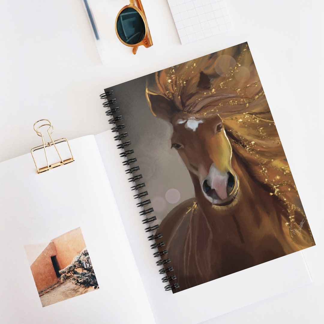 Horse Spiral Notebook, Ruled Line Notebook, Notepad, Journal, School ...