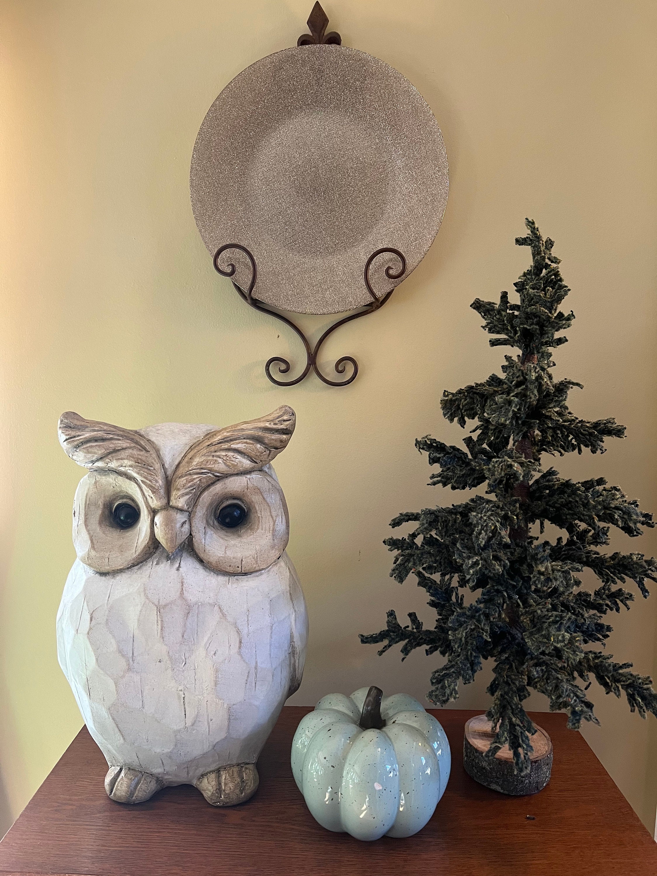 Wool Pine Tree 22 Inches Tall. Soft Dark Green Christmas Tree ...