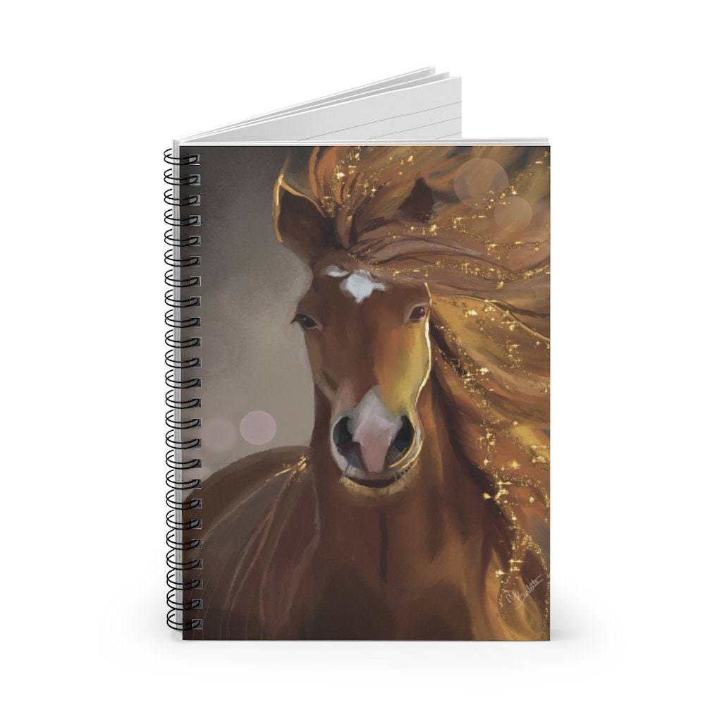 Horse Spiral Notebook, Ruled Line Notebook, Notepad, Journal, School ...