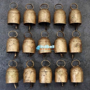 12 Rustic Brass Bells for Wind Chimes Garland DIY Decorative Craft ...
