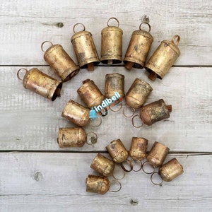 Rounded Top Rustic Rusty Bells for Christmas Holiday Decor Garland Wind ...
