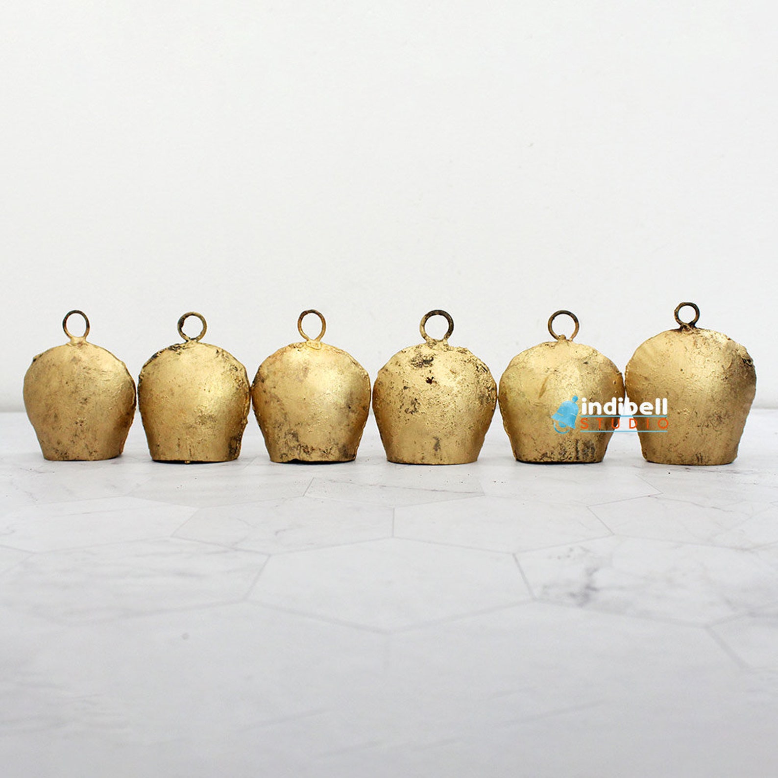 Metallic Rustic Semi Circle Cow Bells Golden Pack of 8 - Etsy