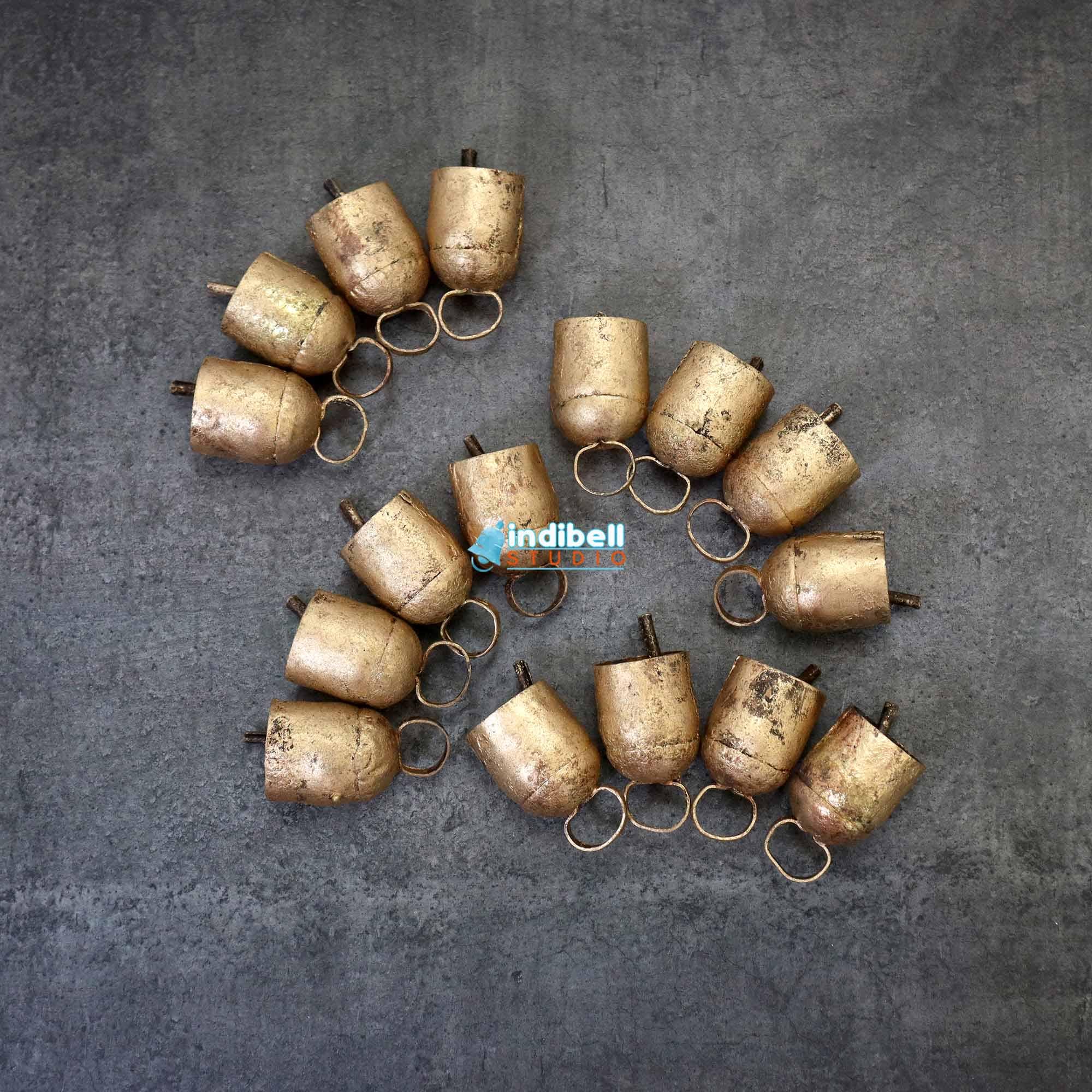12 Rustic Brass Bells for Wind Chimes Garland DIY Decorative Craft ...