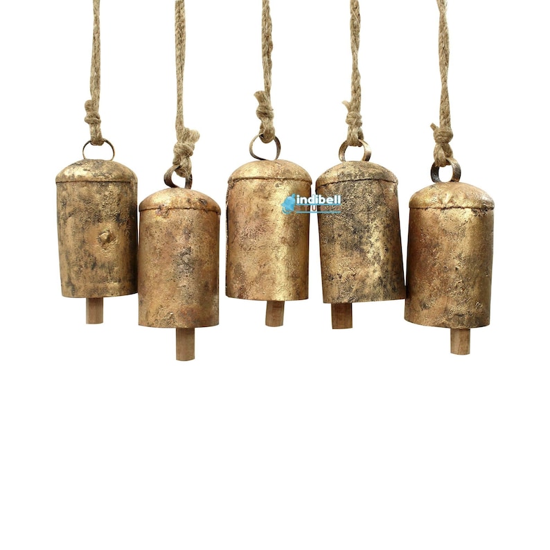 5 Large Rustic Hanging Cow Bells Decor Rounded Top Antique - Etsy