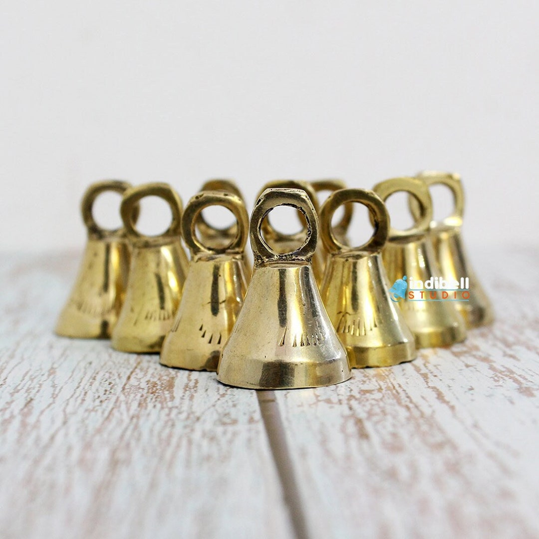 12 Golden Brass Bells, Bells From India, Bell Supplies, Sarna Bells ...