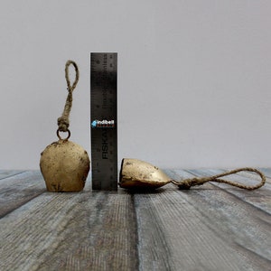 8 Rustic Golden Round Recycled Vintage Style Cow Bells Iron Metal 3 for ...