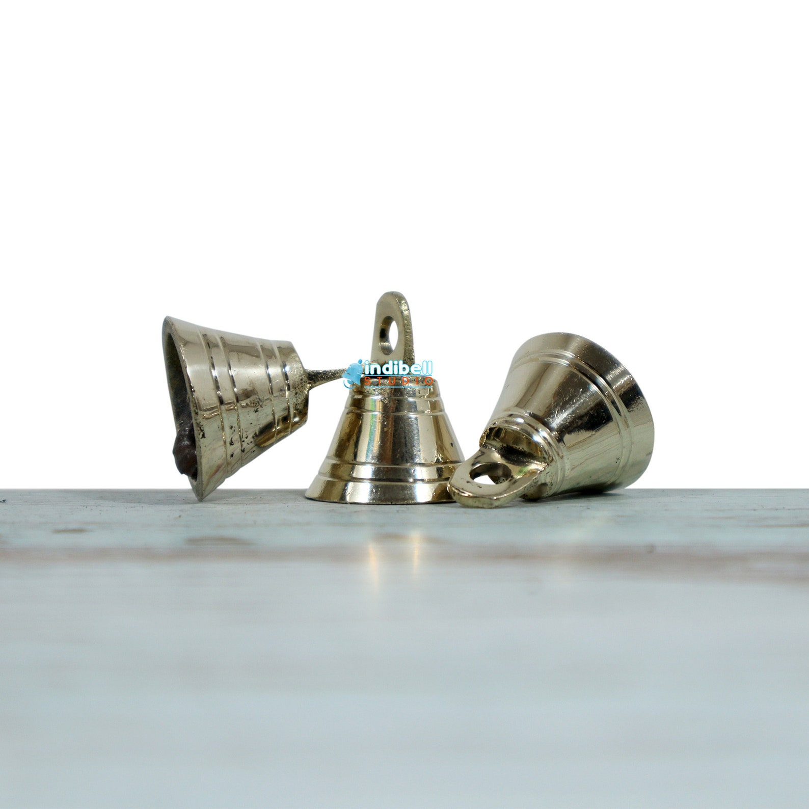100 Mini Small Indian Brass Bells DIY Crafting, Home Decor Bulk ...