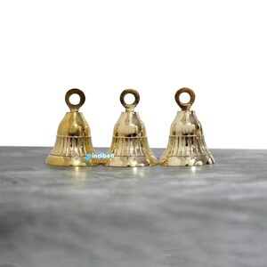 Home Decor Indian Temple Brass Bells, Antique Vintage Style Large 3 ...