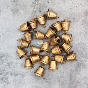 15 Pcs Metallic Rustic Golden Bells, 2 Inch, Bucket Tub Rustic Vintage ...