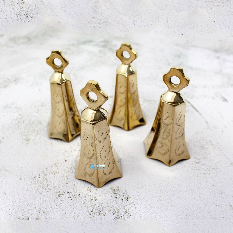 Brass Golden Vintage Altar Temple Bells Decor Hexagonal Shape - Etsy