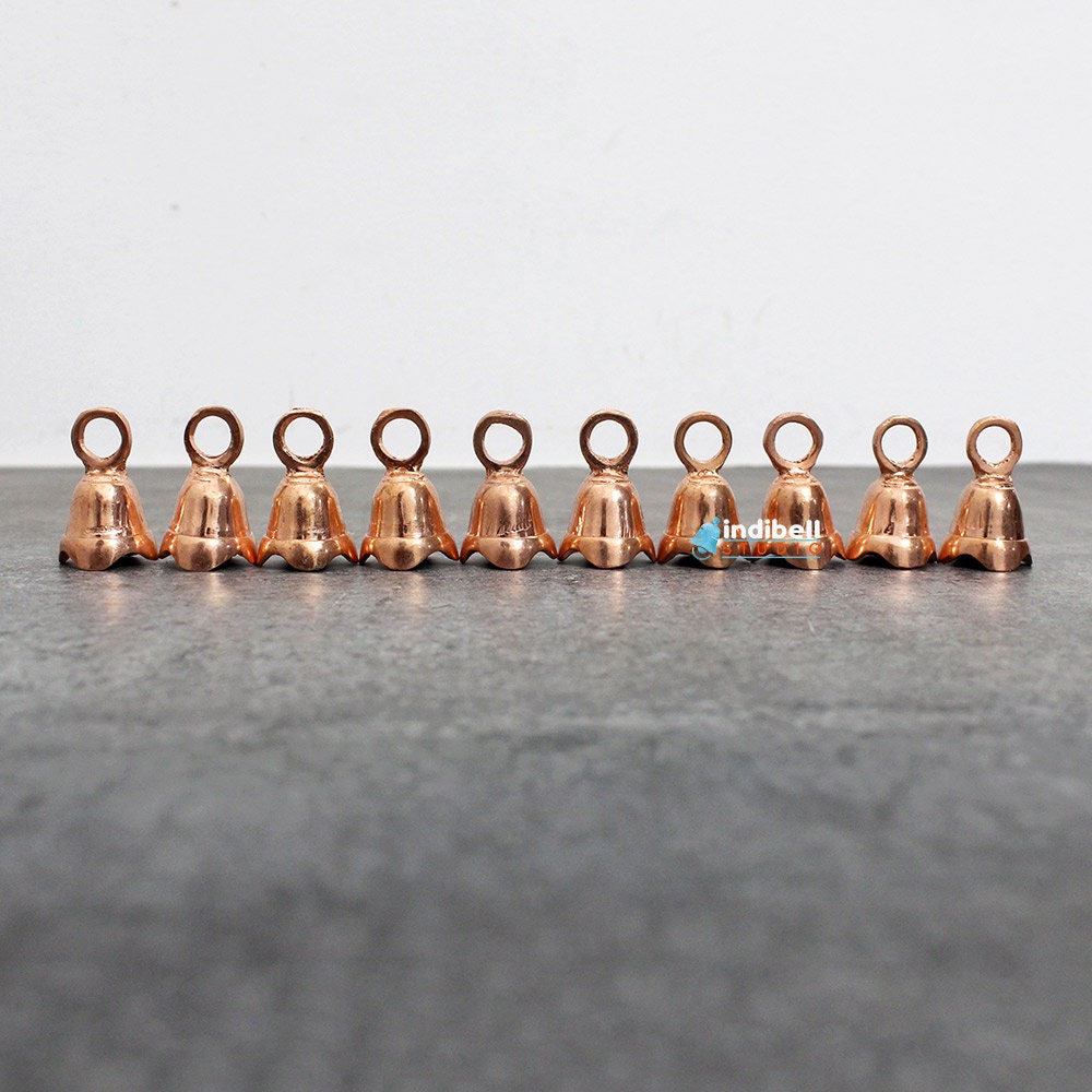 12 DIY Indian Copper Brass Bells for Wind Chimes Garland, Projects for ...