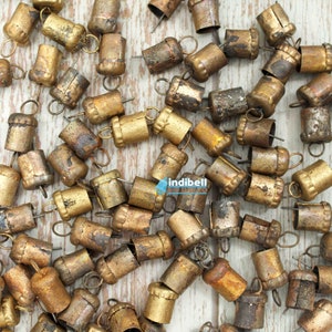 50 Small Mini RUSTIC COW Bells Wind Chimes Garden Bells, Tiny Cone ...