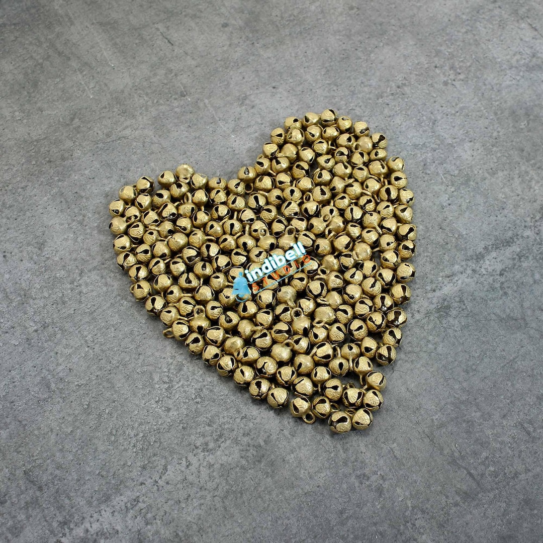 50 Boho Brass Bead Jingle Bells 10mm, Ghungroo Bells, Banjara Beads ...