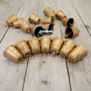 8 Metallic Rustic Golden Tub Cow Bells Approx 3 Inch, Rustic Vintage ...