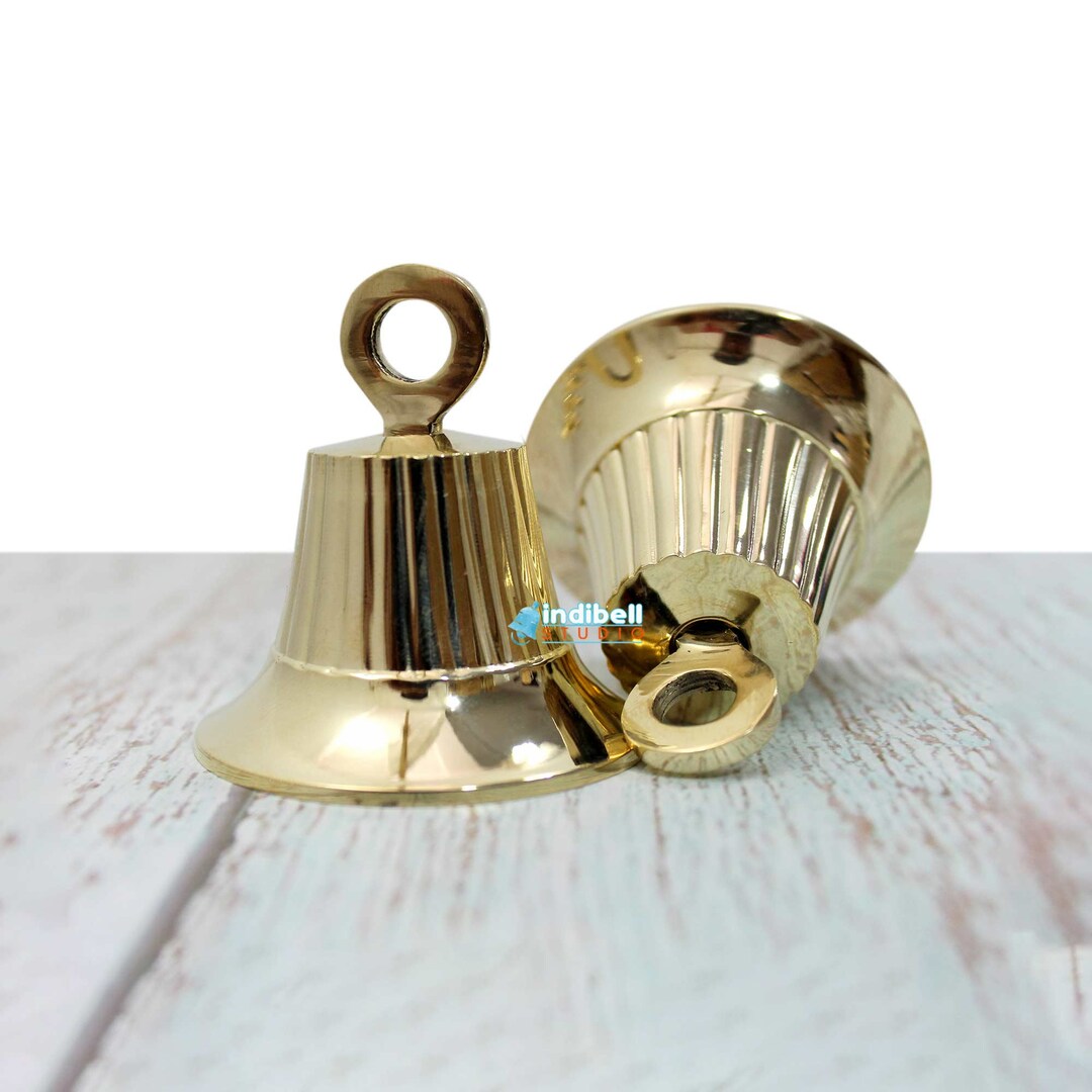 3 Brass Gold Wedding Favors Bells, Liberty Alter Bells, DIY Craft ...