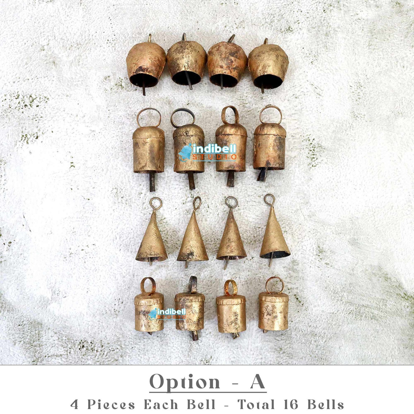 32 for 32 HOLIDAY Mix Rustic Cow Bells for Christmas Decor Craft Bells ...