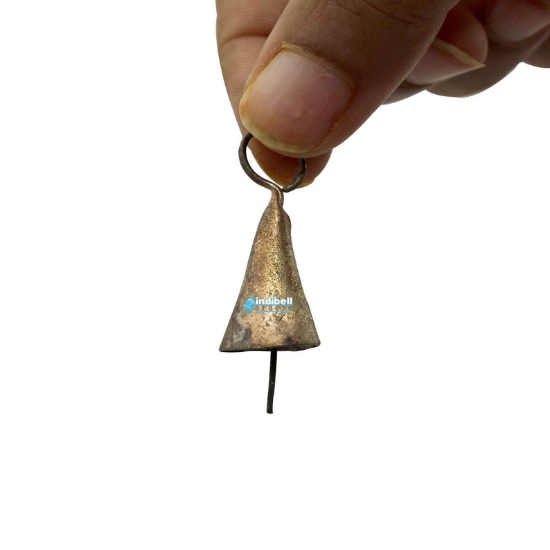 50 Small Mini RUSTIC COW Bells Wind Chimes Garden Bells, Tiny Cone ...