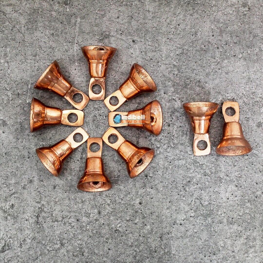 12 Small Copper Wedding Favors Bells, Windchimes, Altar Cleansing ...