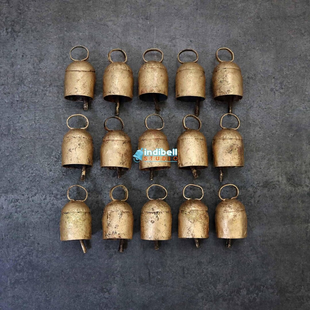 12 Rustic Brass Bells for Wind Chimes Garland DIY Decorative Craft ...