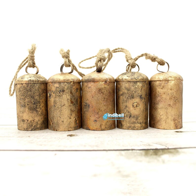 5 Large Rustic Hanging Cow Bells Decor Rounded Top Antique - Etsy