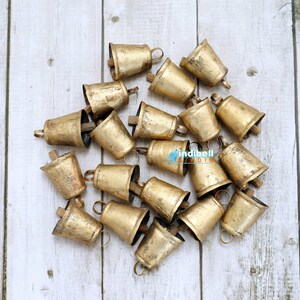 8 Metallic Rustic Golden Tub Cow Bells Approx 3 Inch, Rustic Vintage ...