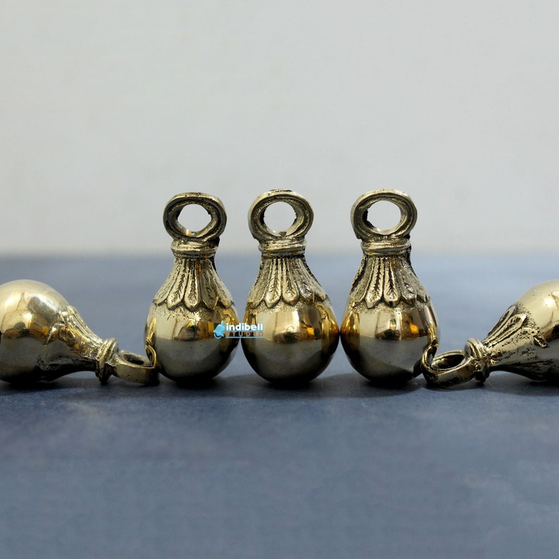 10 Brass Round Jingle Sleigh Bells Flower DIY Ornaments - Etsy