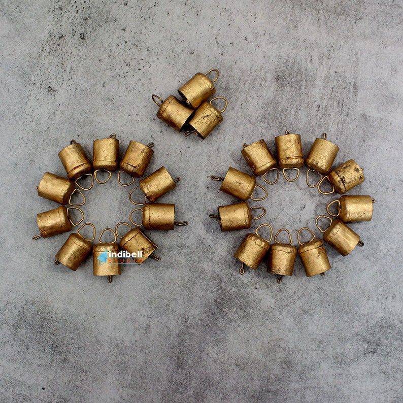 Handmade Recycled Brass Tin Mug Bells With Metal Ringer for Sweet Sound ...