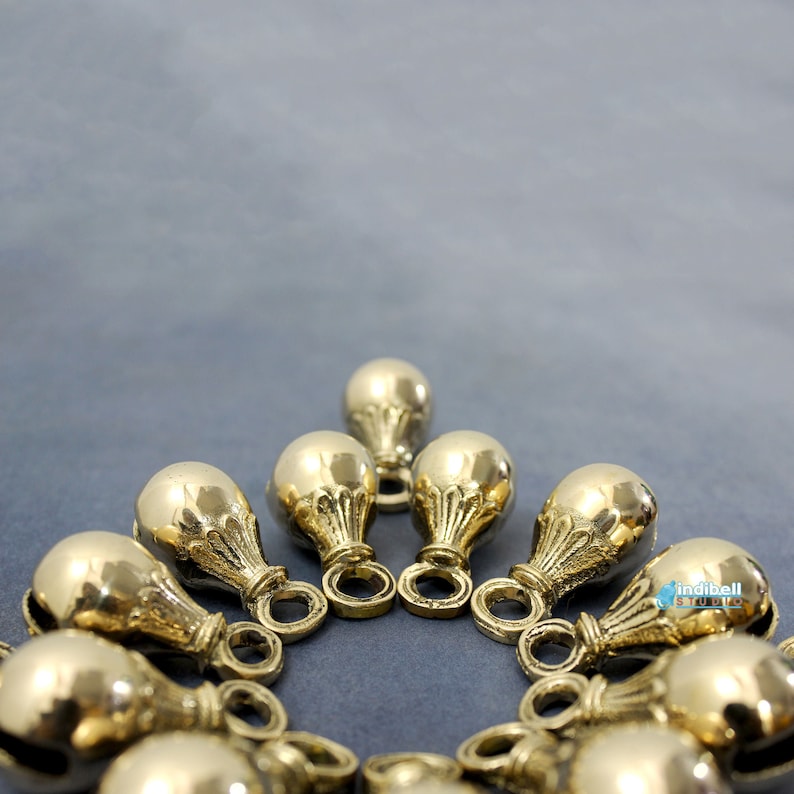 10 Gold Crown DIY Brass Sleigh Bells, Decorative Ornaments Vintage ...