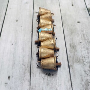 8 Metallic Rustic Golden Tub Cow Bells Approx 3 Inch, Rustic Vintage ...