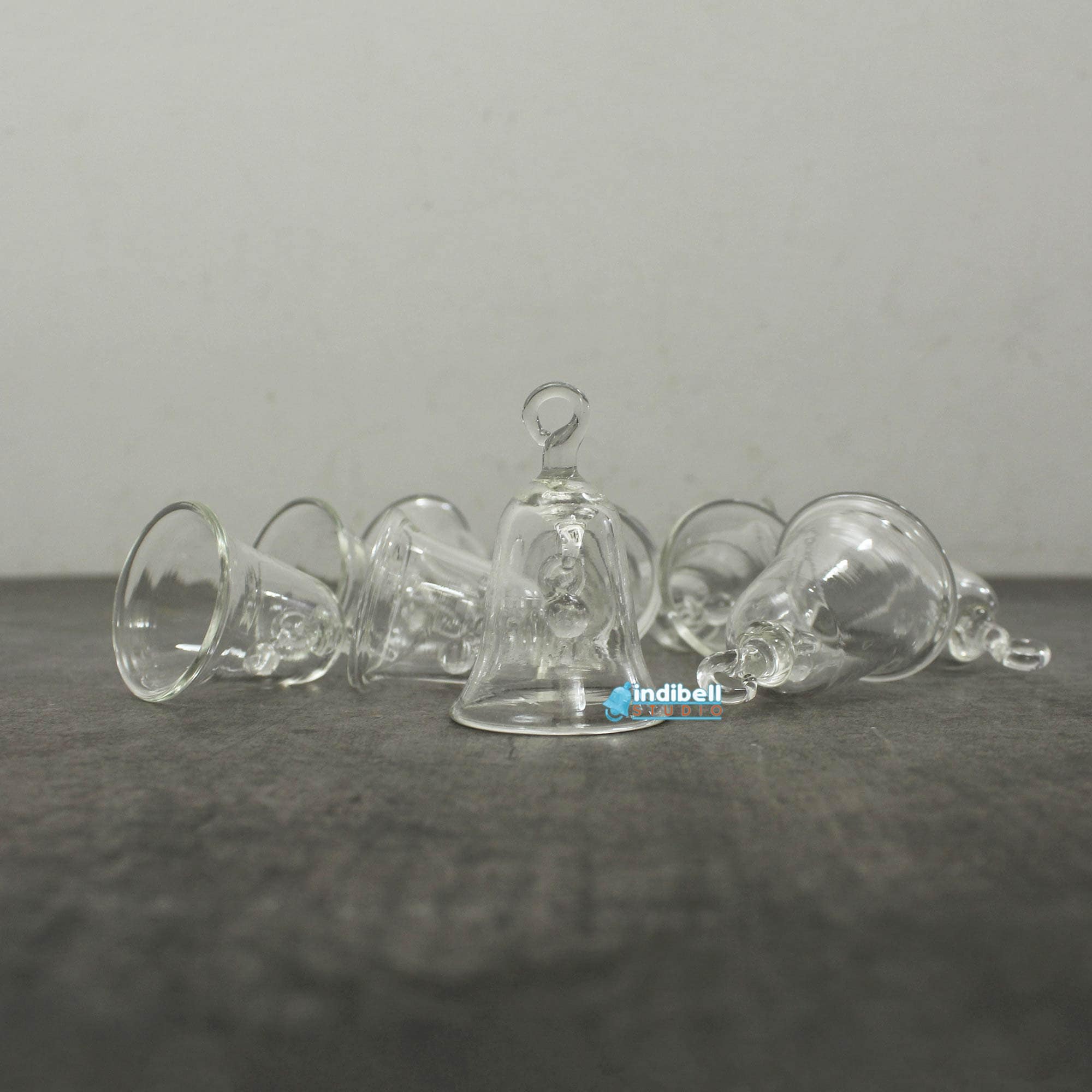 12 Glass Bells Ornaments Suncatchers Bells, 2 Inch Crystal Clear Hand ...
